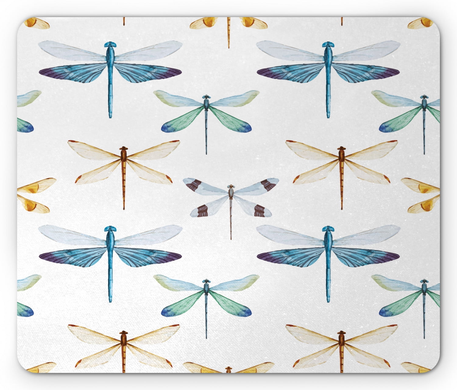 Dragonfly Mouse Pad, Group of Regularly Dragonfly Pattern Short Lives ...