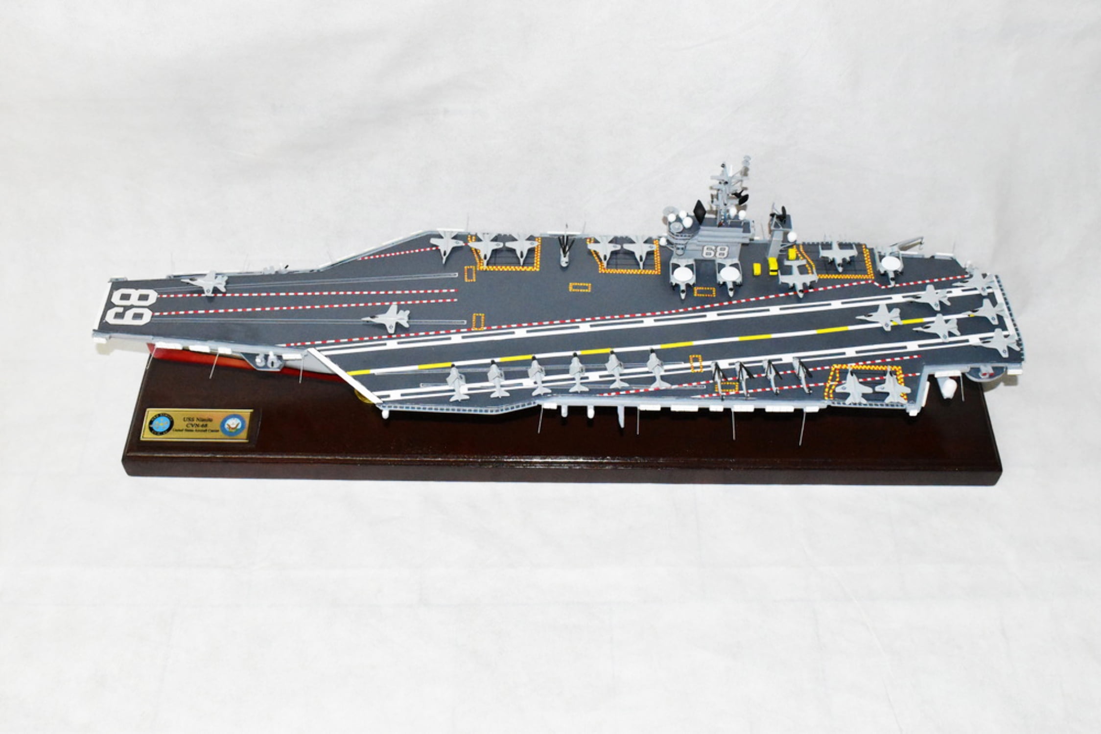 USS Nimitz CVN-68 Aircraft Carrier, Navy,Scale Model,Mahogany,Nimitz ...