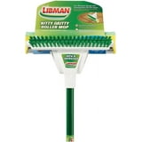 "Libman Nitty Gritty Roller Mop with 10"" Tear-Resistant Sponge & Green Cleaning Pads, Steel ...