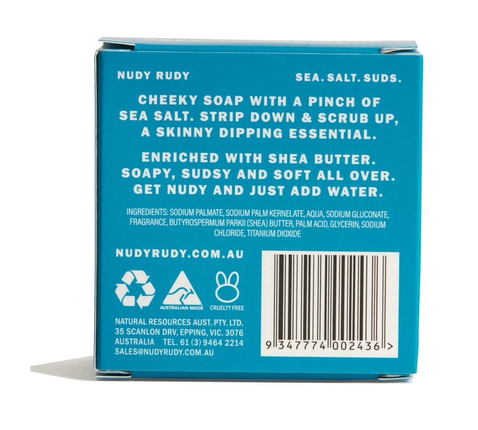 Nudy Rudy Sea.Salt.Suds – Soap with Sea Salt Extract and Shea Butter ...