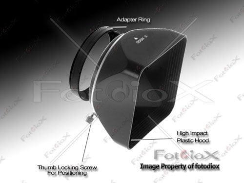 Fotodiox Video Camera, Camcorder DV Lens Hood, Sun Shade Black ...