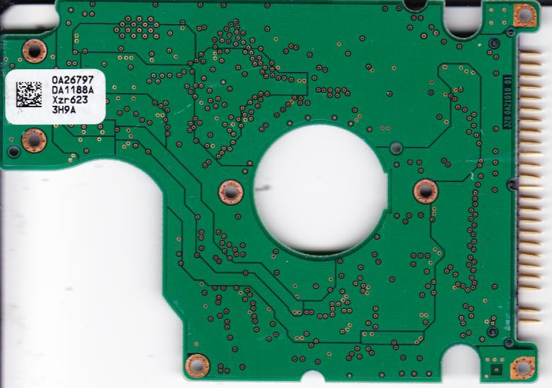 HTS541040G9AT00, PN 13G1582, 0A26797 DA1188A, Hitachi 40GB IDE 2.5 PCB ...