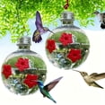 2PCS Globe Hummingbird Feeder, 2.4in Hanging Wild Bird Water Feeder ...