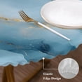 Abstract Gradient Marble Texture Round Fitted Tablecloth with Elastic ...