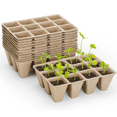 Jiffy Biodegradable Seed Starting Peat Strips, 10 Cells Garden Starter ...