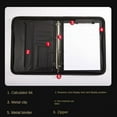 Zippered Portfolio Organizer, Leather Padfolio Binder, Professional ...