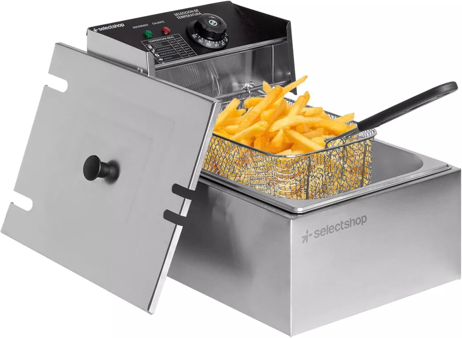 Freidora Aceite Eléctrica 6 Lt Industrial 2500w Acero Inoxidable ...