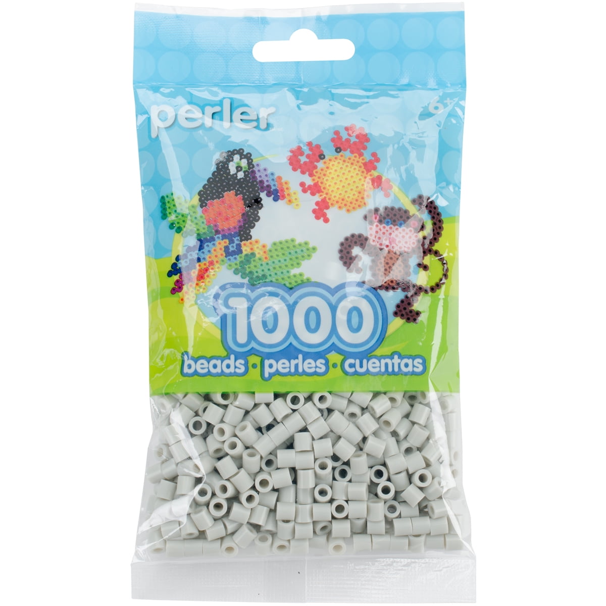 Perler Beads 1,000/Pkg-Light Grey - Walmart.com