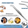 A2ZSCILAB 6" inches Culinary Plating Tongs, Precision Bent Tip ...