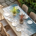 Abstract Beach Wave Fitted Rectangle Tablecloth 30" x 60" Blue ...