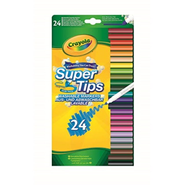 Crayola Supertips Washable - Pack Of 24 - Walmart.com