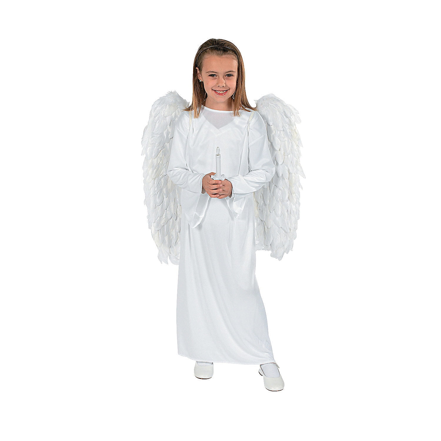 Kid’s Angel Costume with Wings & Candle - Small/Medium - Apparel ...