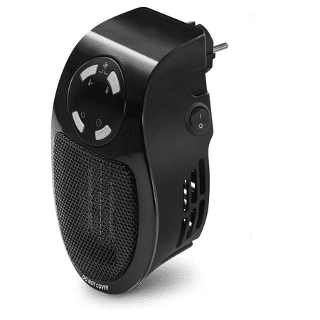 JOYWE Mini Wall Socket Heater 500 Watt Heater - 2 Fan Speeds - Clock ...