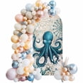 5FT Arch Backdrop Covers, Coastal Octopus Wedding Arch Cover Stretchy ...