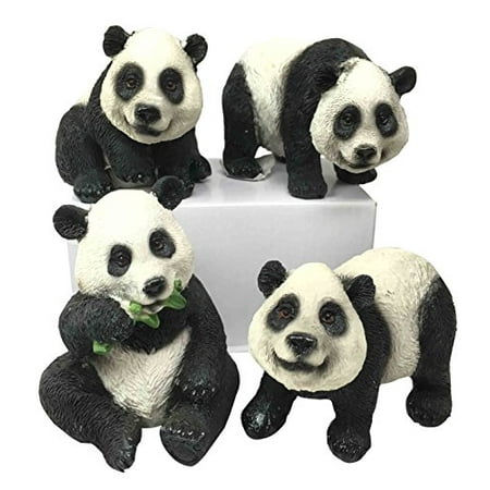 Wildlife Adorable China Giant Panda Bear Family Figurine Collectible ...