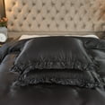 Move Over Black Ruffle Comforter Set King Satin Comforter Set Black ...