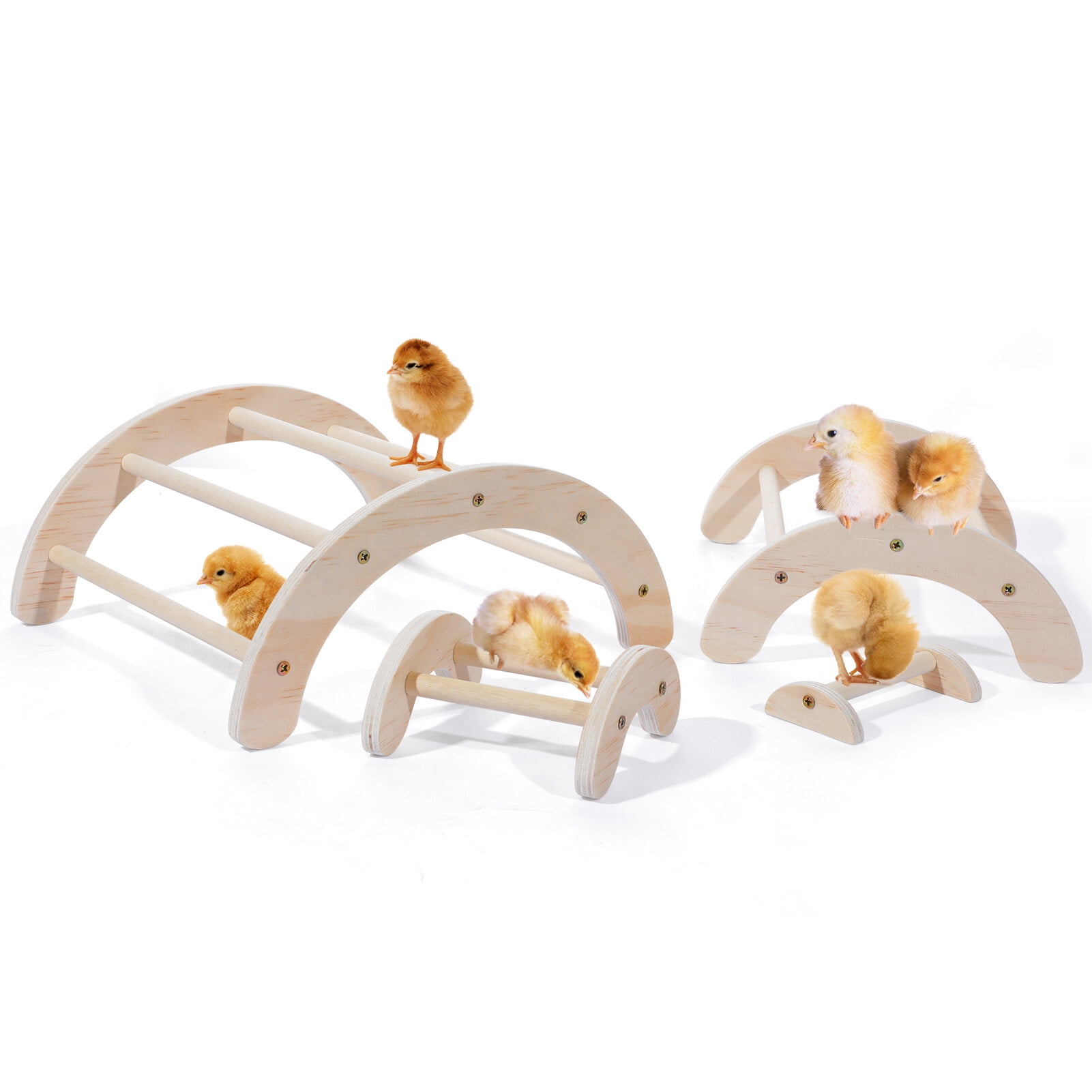 Percha para pollo de madera apilable: 4 Uds., barra para posar pollos ...