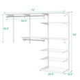 Gymax Clothes Wardrobe Organizer: 4-6 FT Adjustable Closet System, Wall ...