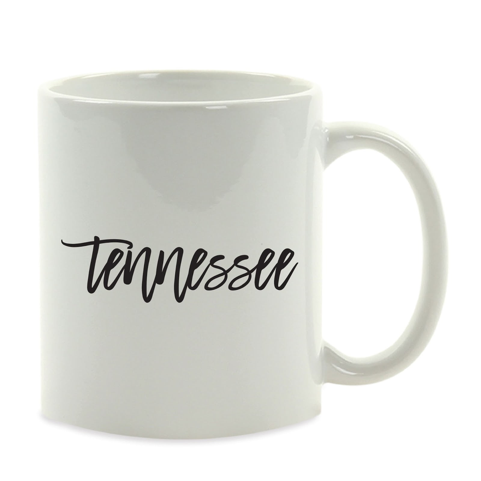 Koyal Wholesale Black Calligraphy Tennessee US State Ceramic Coffee Mug ...