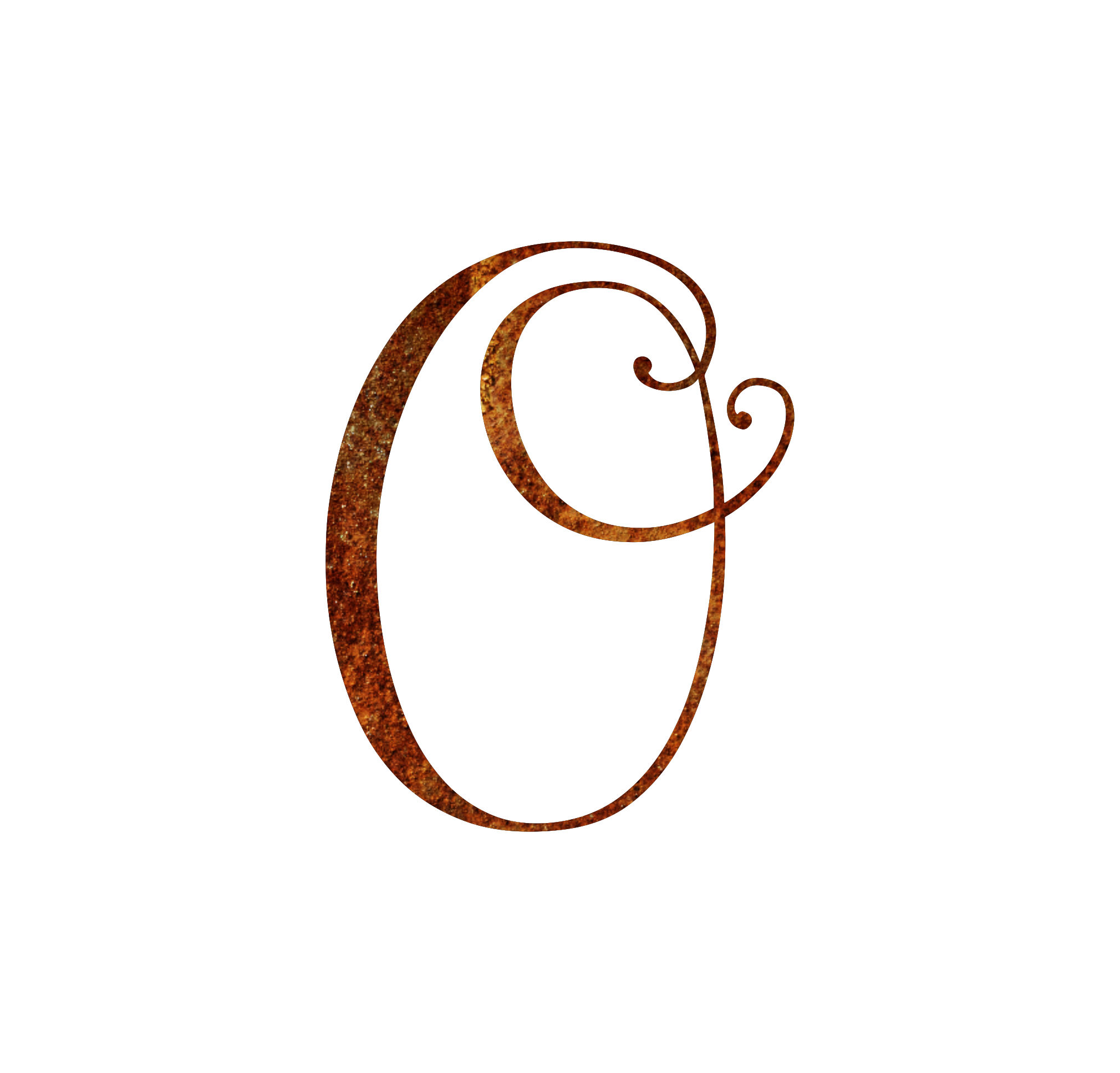 Precision Metal Art Initial Monogram Letter "O" Steel Laser Cut Wall ...