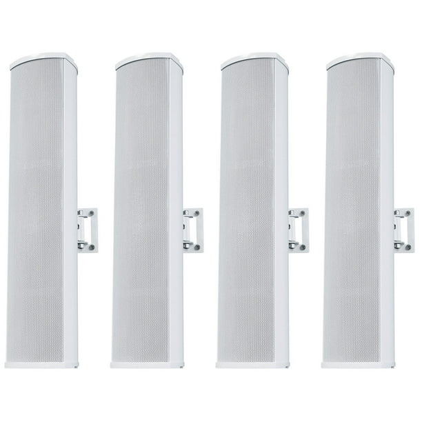 (4) Rockville WET ARRAY 4 White Line Array Speakers For church/School ...