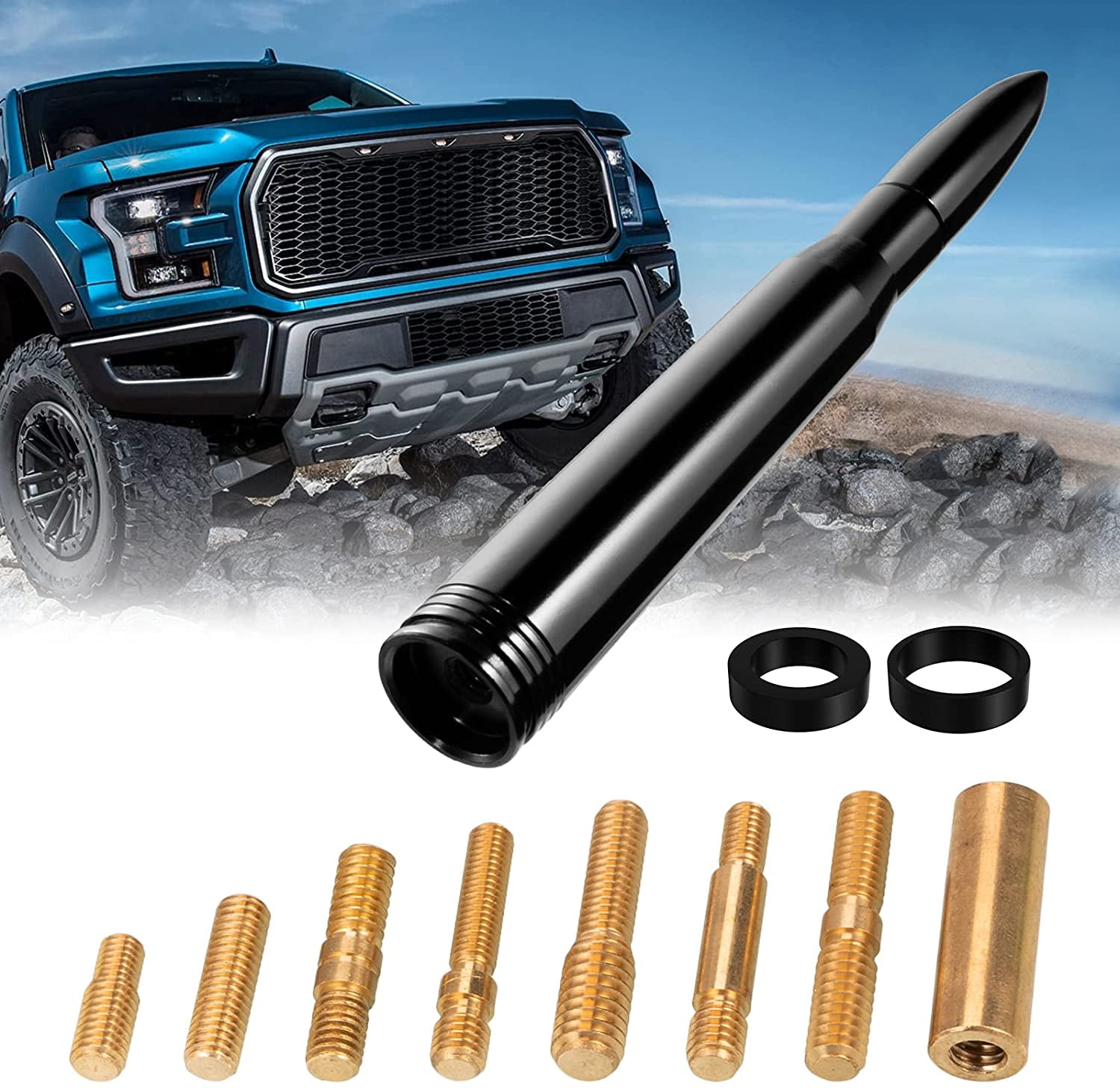 Nelawya Bullet Antenna Car Vehicle Antenna Replacement Compatible with ...