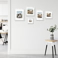 11x14 Picture Frame Set of 4 with Tempered Glass, Distressed White ...