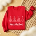 BLVB Womens Christmas Sweatshirt Christmas Tree Graphic Long Sleeve ...