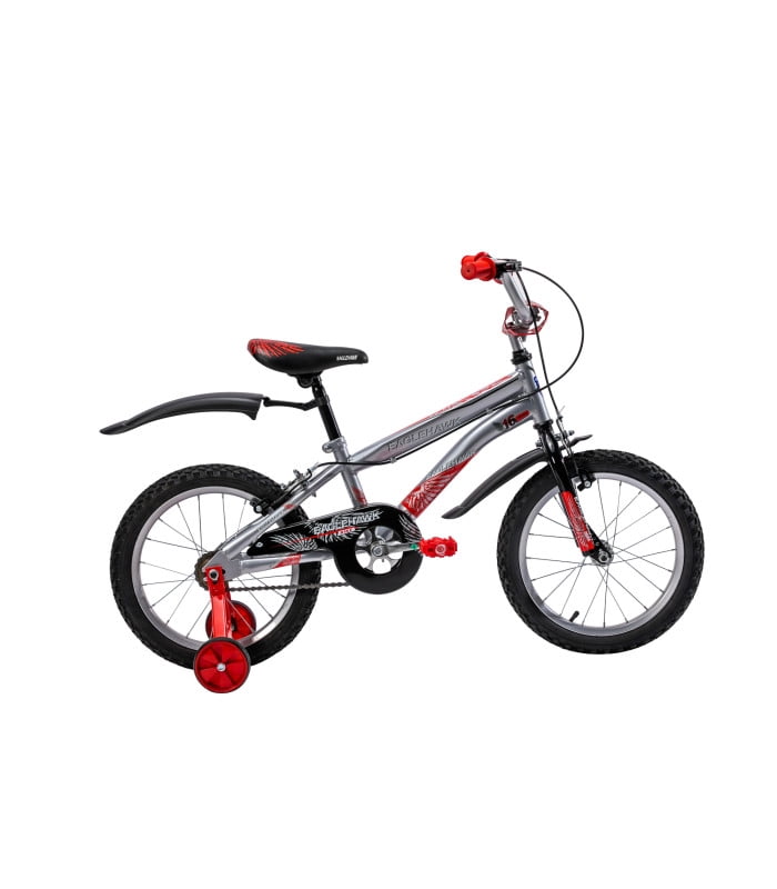 Bicicleta Infantil Unibike rodada 16 con ruedas de entrenamiento Gris ...