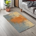 Abstract Art Door Mat 18x30 Inch Orange Grey Wall Mottled Texture ...