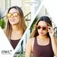 Retro Sunglasses - Matte-Yellow Frame / Mirror Lens - Walmart.com