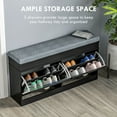 HOMCOM Entryway Shoe Rack Bench with Cushion, 2 Drawers, Holds 8 Pairs ...