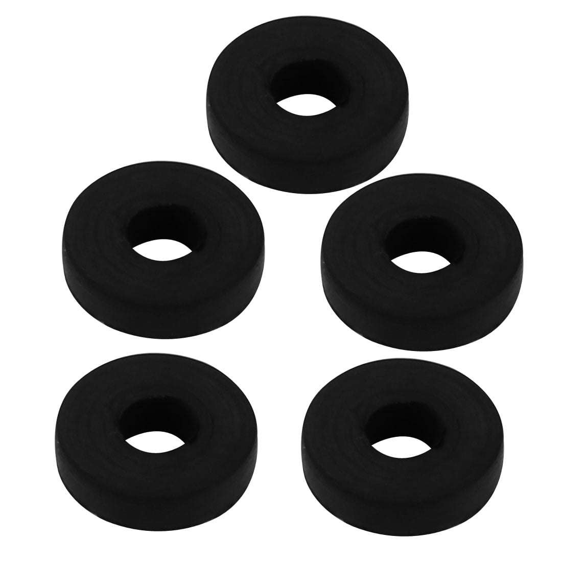 Click here for Unique Bargains 5pcs Black Rubber Round Flat Washe... prices