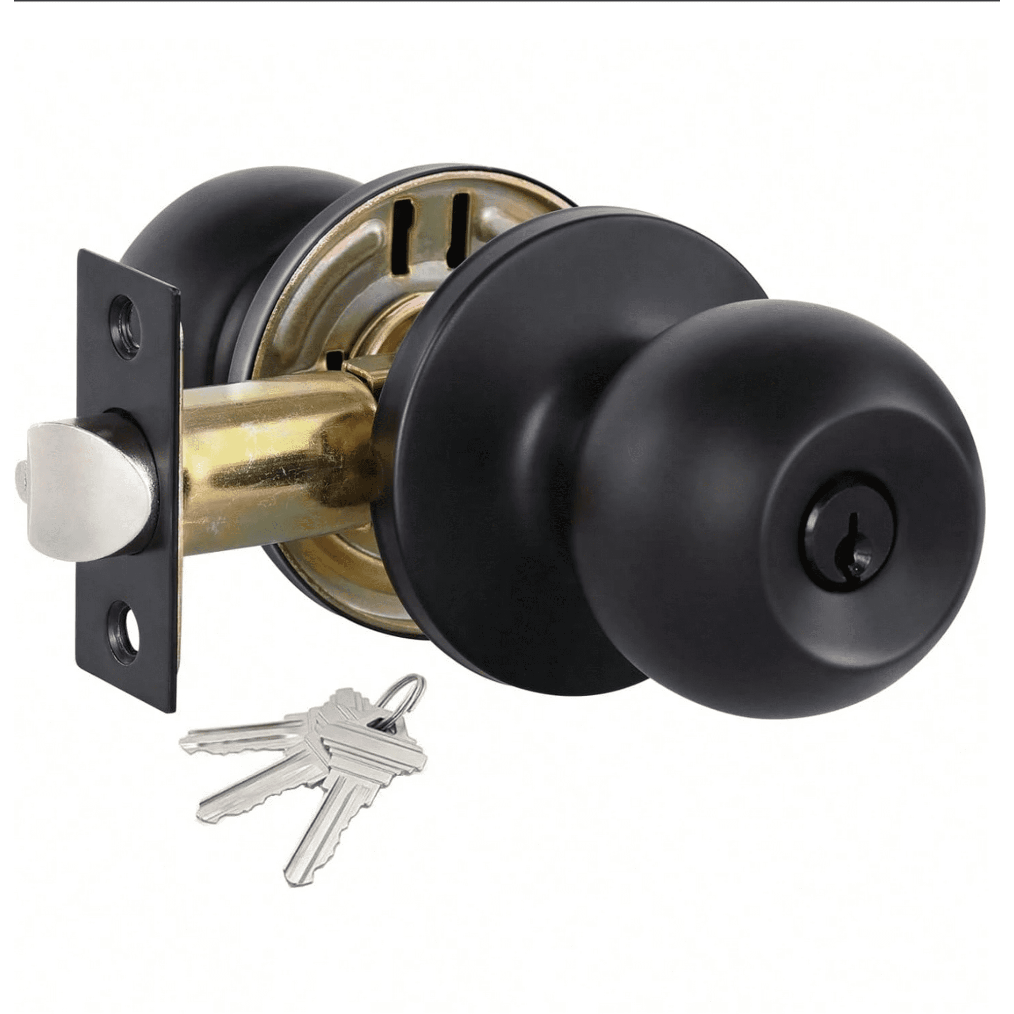 Click here for Yverix Matte Black Door Knobs With Lock prices