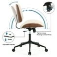 BFZ Modern Armless Desk Chair with Wheels, Height Adjustable Swivel ...