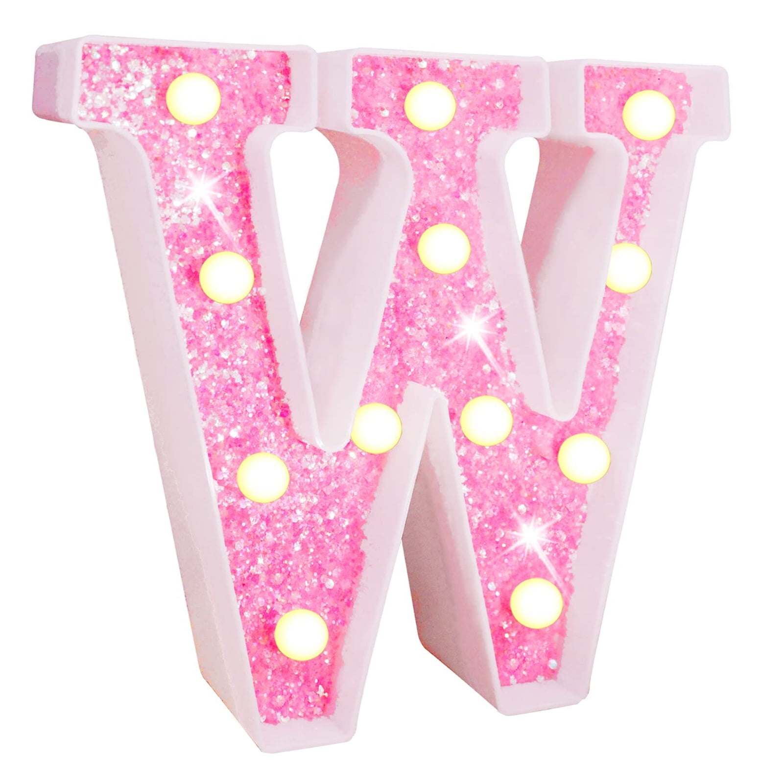 Letrero con letras LED con purpurina Warkul - Luz LED, luz nocturna ...