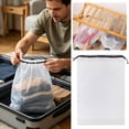 10 Pcs Clear Waterproof Travel Shoe Bags 15.7" x 11.8", Reusable ...