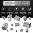 84 Pcs 304 Stainless Steel Metric M3 M4 M5 M6 M8 M10 M12 Wire Thread ...