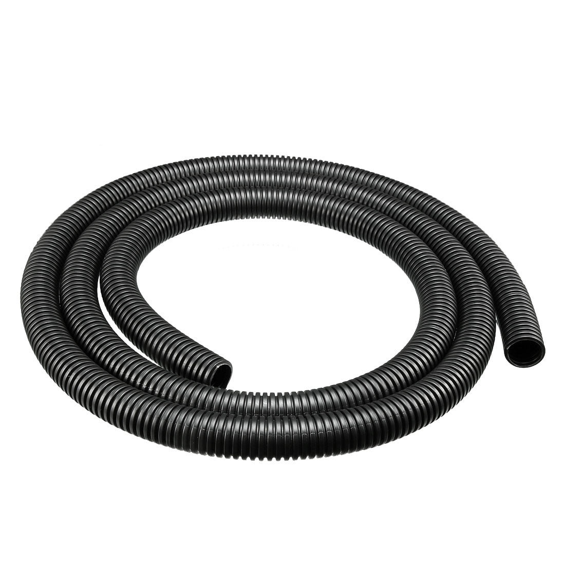 Corrugated Tube PP Tubing Pipe Black 17mm Inner Dia 21.2mm Outer Dia. 1 ...