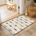 Cartoon Space Shuttle on Linen Rectangle Area Rug 2x3ft,Living Room Rug ...