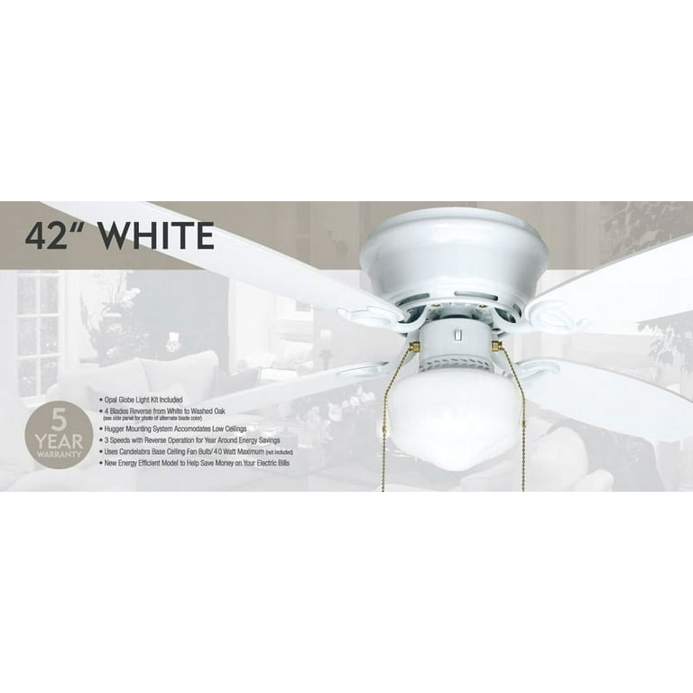 42 Hugger Ceiling Fan Hawaiian Breeze | Shelly Lighting