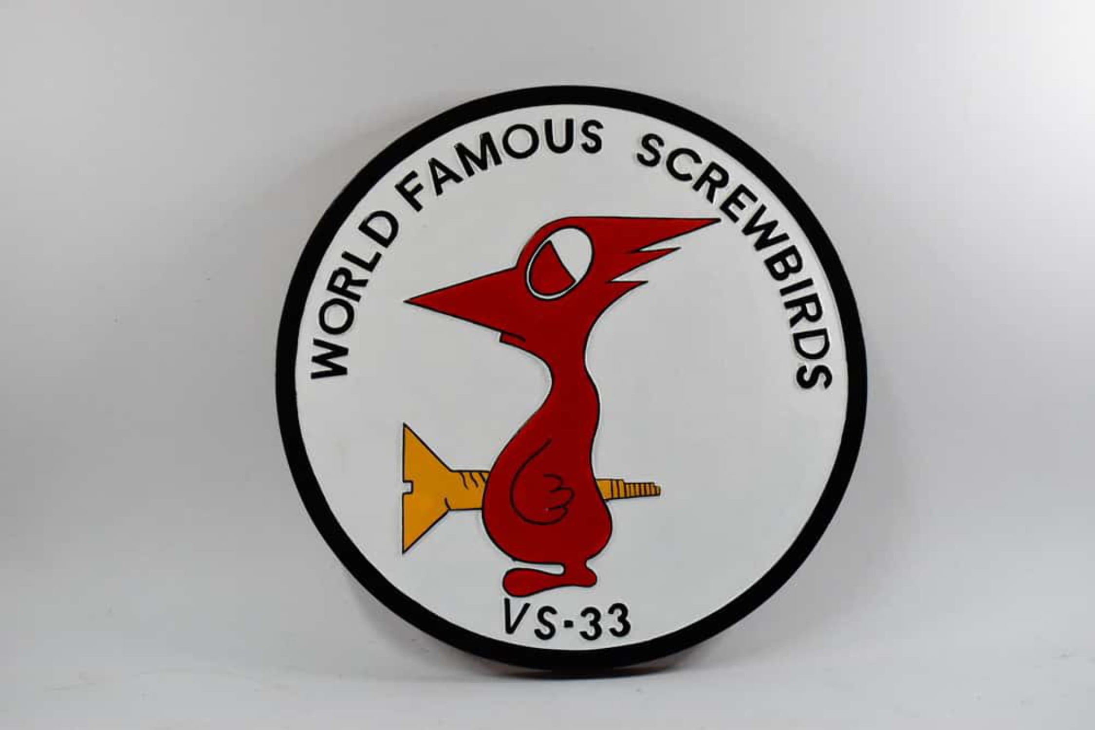 VS-33 Screwbirds Plaque, 14, Mahogany, Navy - Walmart.com