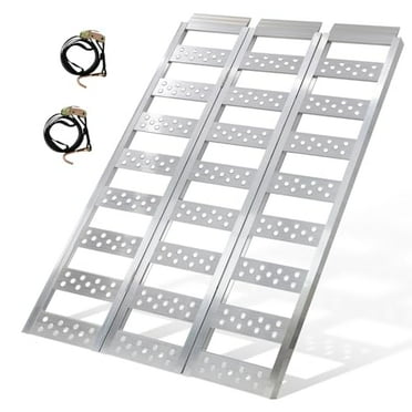 AOILE Steel Loading Ramps 1100 lbs 6 FT, 2Pcs Tri-Fold Portable Ramps ...