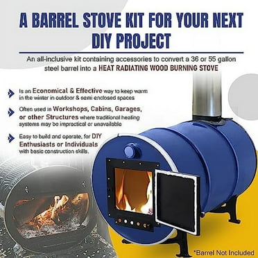 Sonret - Barrel Stove Kit Perfect For 30-55 Gallon Barrel Metal Barrel ...