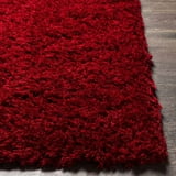 Mark&Day Area Rugs, 2x4 Abraham Modern Shag Bright Red Area Rug, Red ...