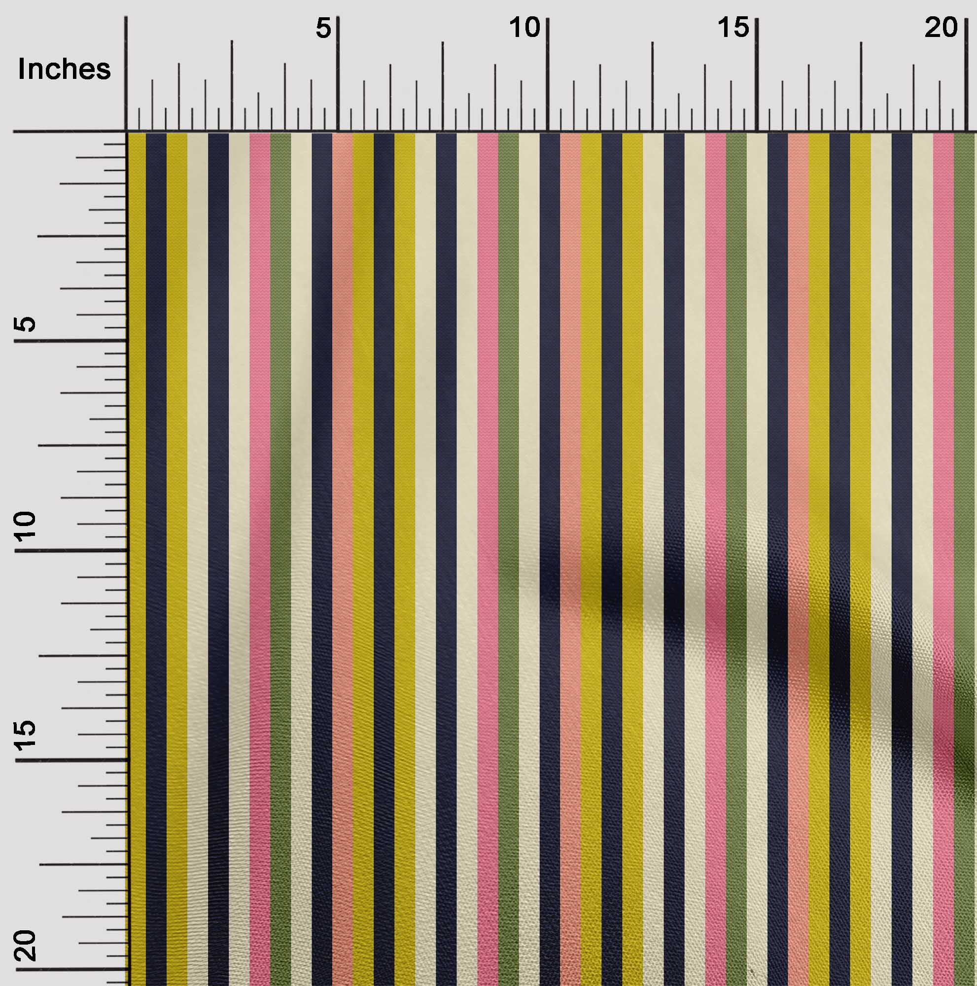 oneOone Cotton Poplin Fabric Roman Stripe Print Fabric By Yard 42 Inch ...