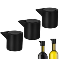 3 Pack 2-in-1 Silicone Wine Stopper – Leakproof, Reusable Pour Spout ...