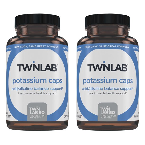 Suplemento Twinlab Potassium Caps 99 mg - 180 cápsulas x2 | Bodega ...