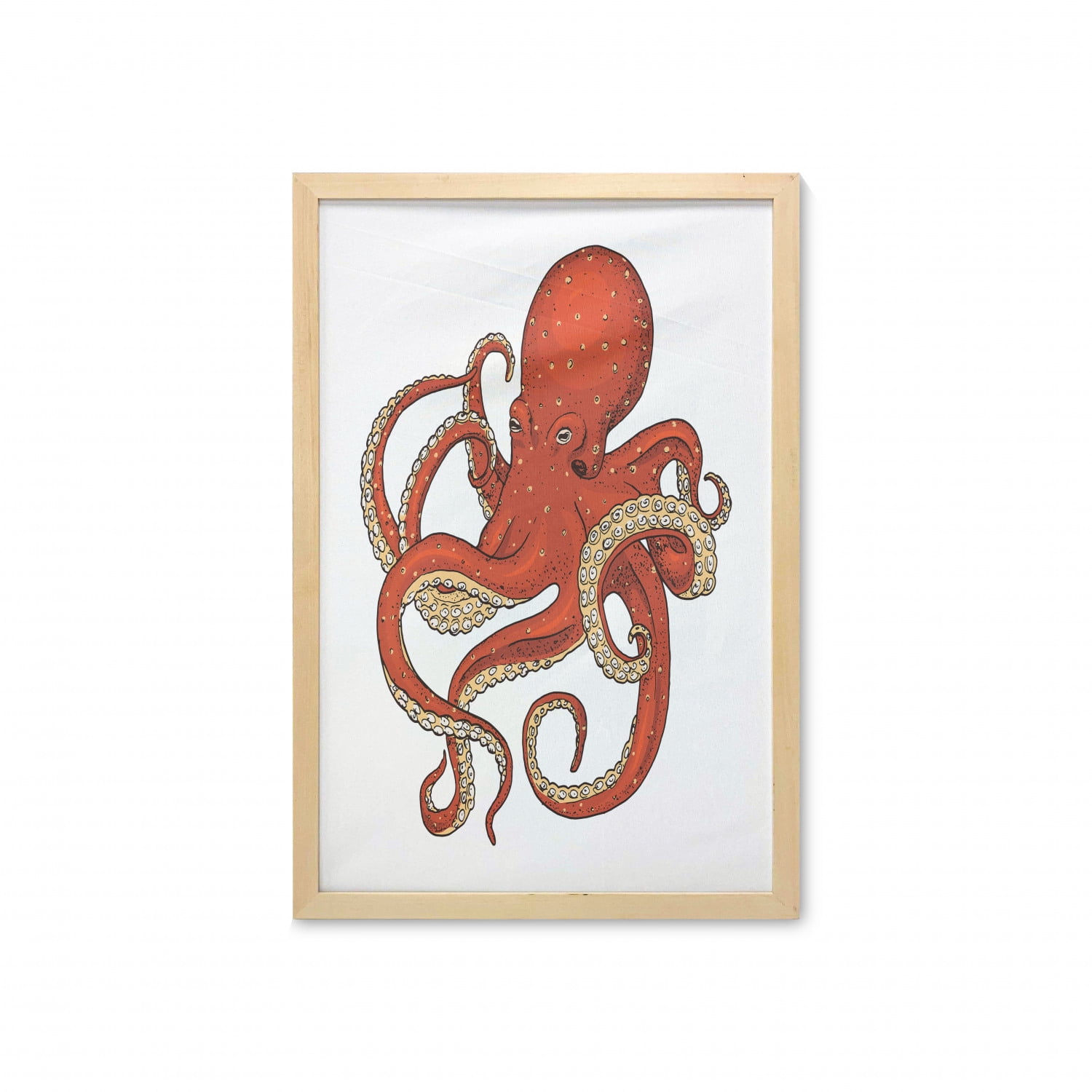 Vintage Giant Octopus Drawing