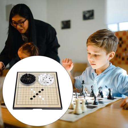 Children Foldable Go Game Pieces Board Kids Elders Portable Set Camping Traveling Party Banquet ...